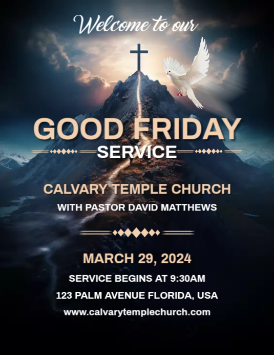 Good Friday Service Flyer Template | PosterMyWall