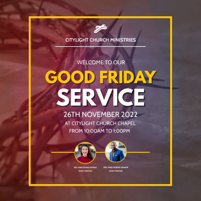good friday service flyer template | PosterMyWall