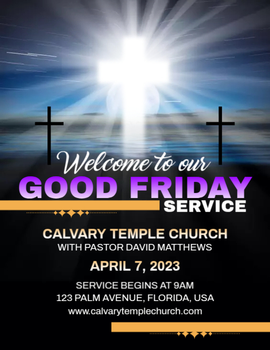Good Friday Service Flyer Template | PosterMyWall