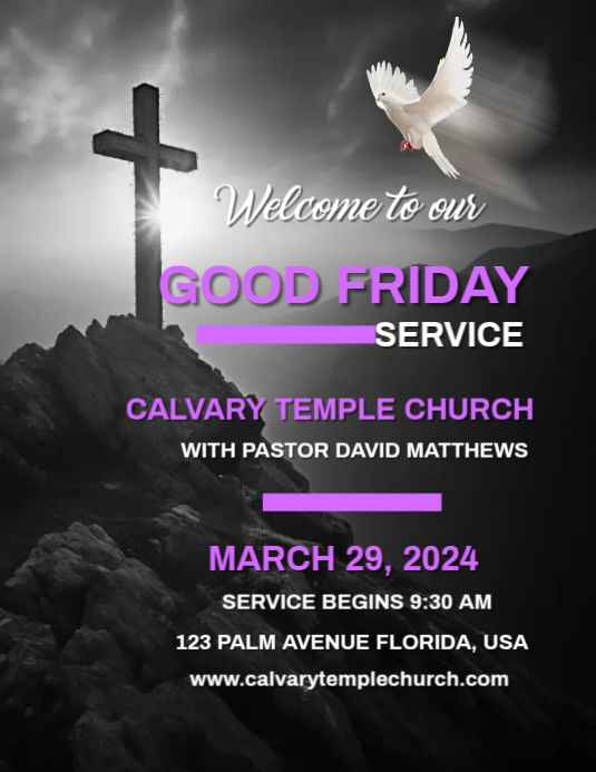 Good Friday Service Flyer Template | PosterMyWall