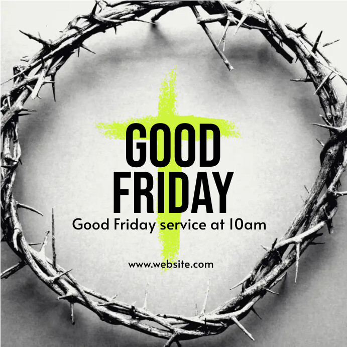 Plantilla de Good Friday service templates | PosterMyWall