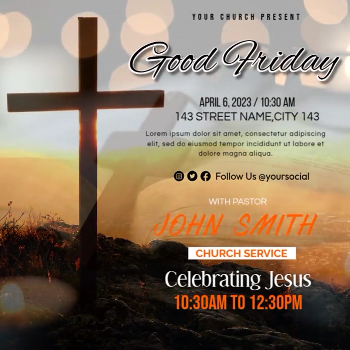 Good Friday Video Ads Template | PosterMyWall