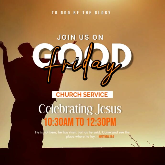 Plantilla de Good Friday Video Flyer | PosterMyWall