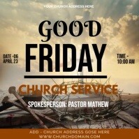Good Friday Church Service Video Ads Template | PosterMyWall