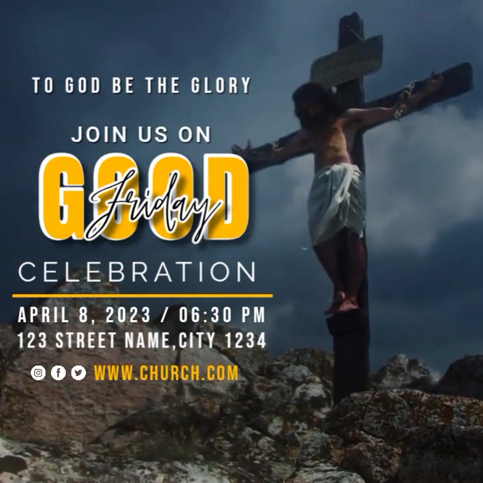 Good Friday Video Template | PosterMyWall