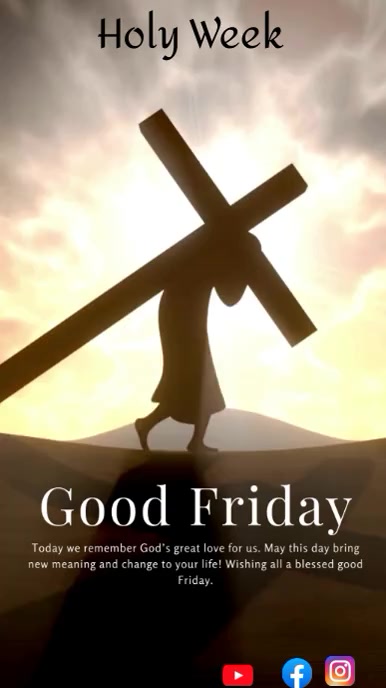 Plantilla de Good Friday video template | PosterMyWall