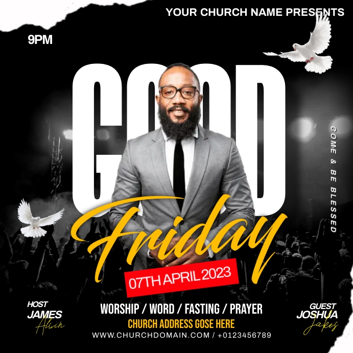 good friday worship event 7th april Template | PosterMyWall