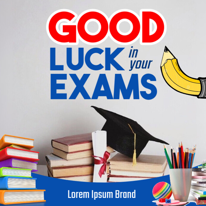 Good Luck in Exams card Template | PosterMyWall