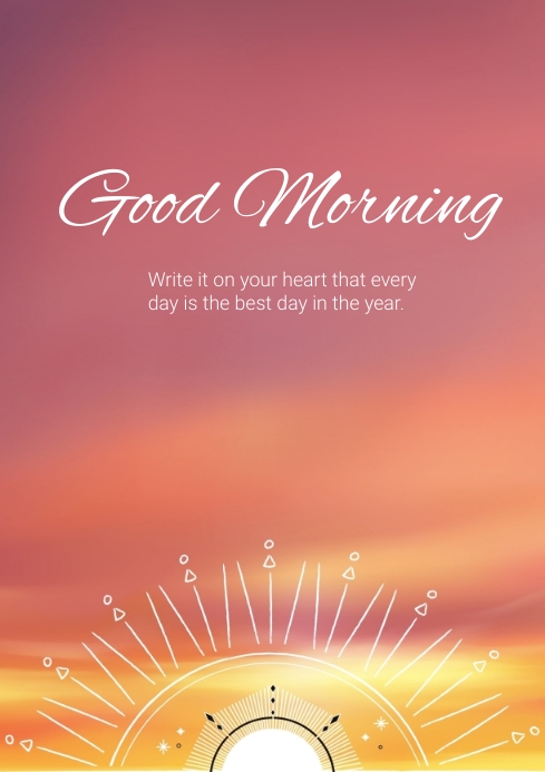 Plantilla de good morning | PosterMyWall