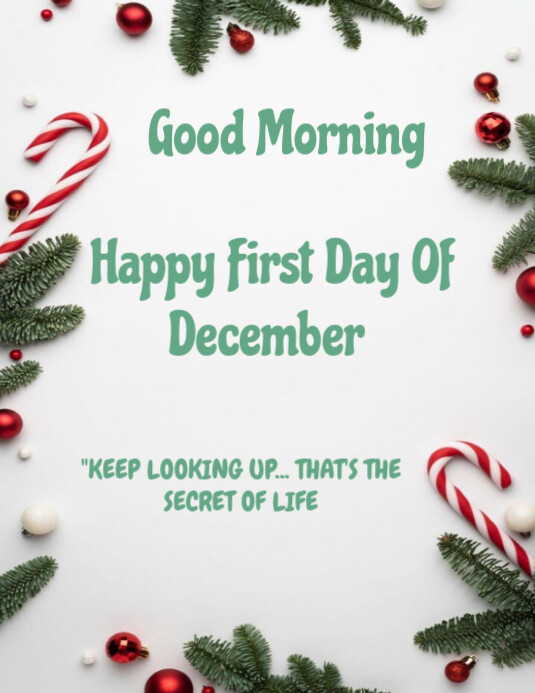 Copy of Good Morning First Day Of December | PosterMyWall
