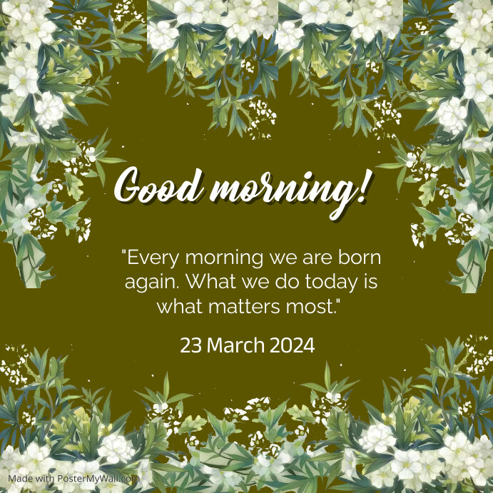 good morning flyer Template | PosterMyWall