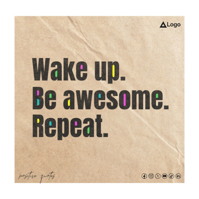Good Morning Inspirational Quotes Square Poster Instagram Post Template ...