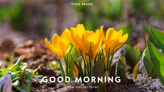 Good Morning Presentation Video Template - Zoom Background | PosterMyWall