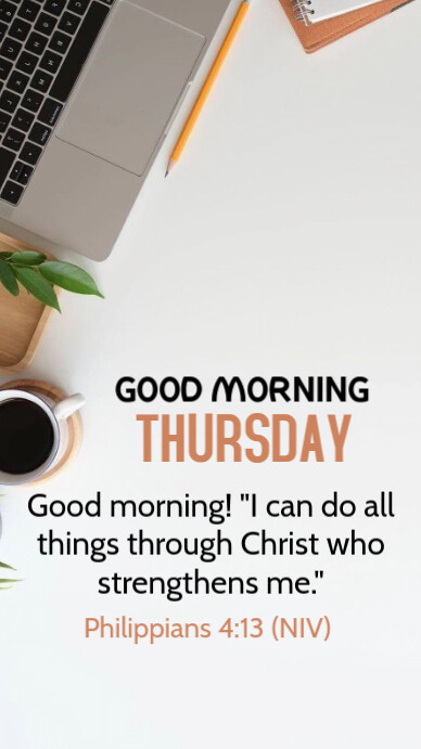 Good Morning Thursday Digital Display (9:16) Template | PosterMyWall