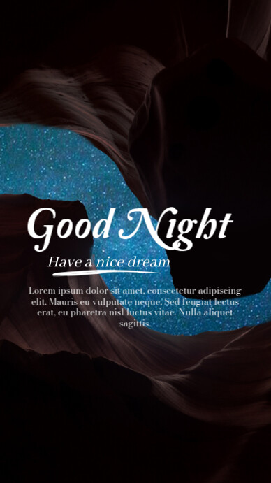 Good Night Instagram Story Template | PosterMyWall