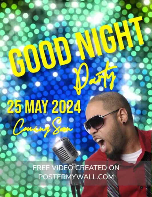 Good Night Party Flyer (us Letter) Template | PosterMyWall