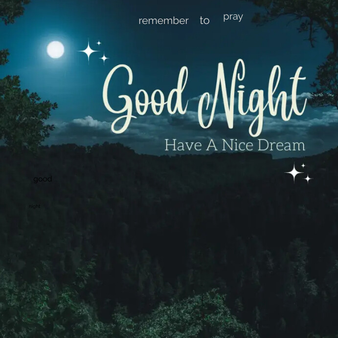 Good night post Template | PosterMyWall