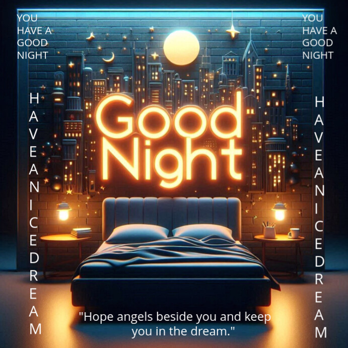 Modèle good night template | PosterMyWall