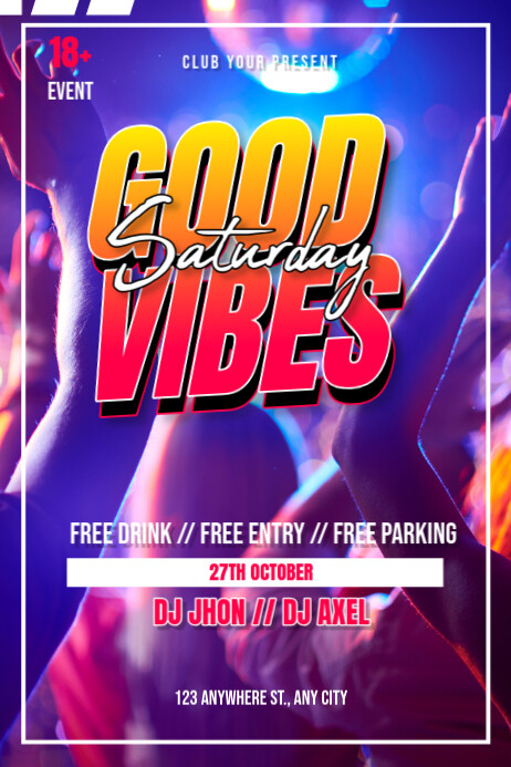 good vibe saturday Template | PosterMyWall