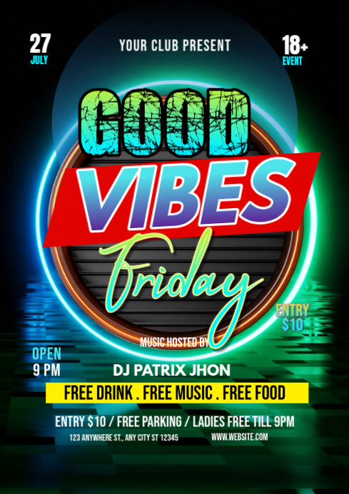 Good vibes Template | PosterMyWall