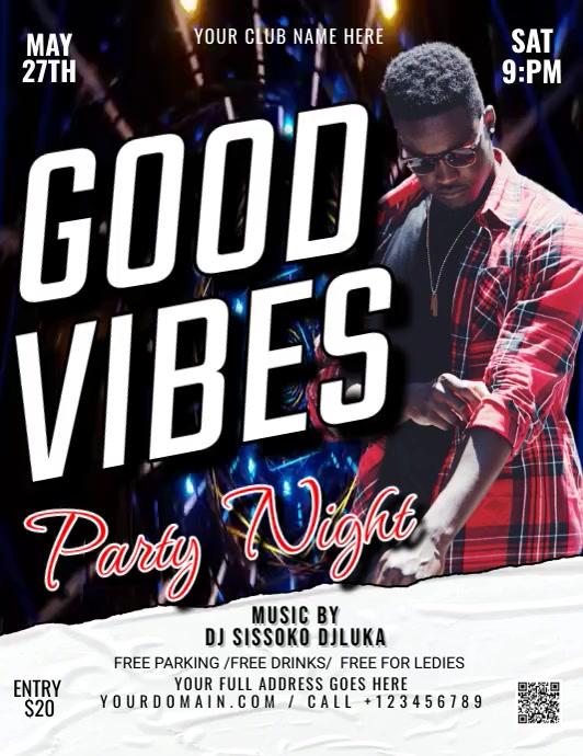 GOOD VIBES Template | PosterMyWall