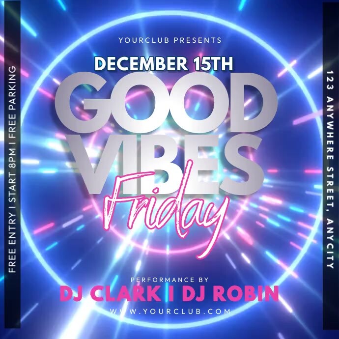 Good Vibes Friday Template | PosterMyWall