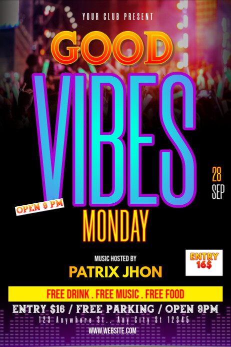Good vibes monday poster Template | PosterMyWall