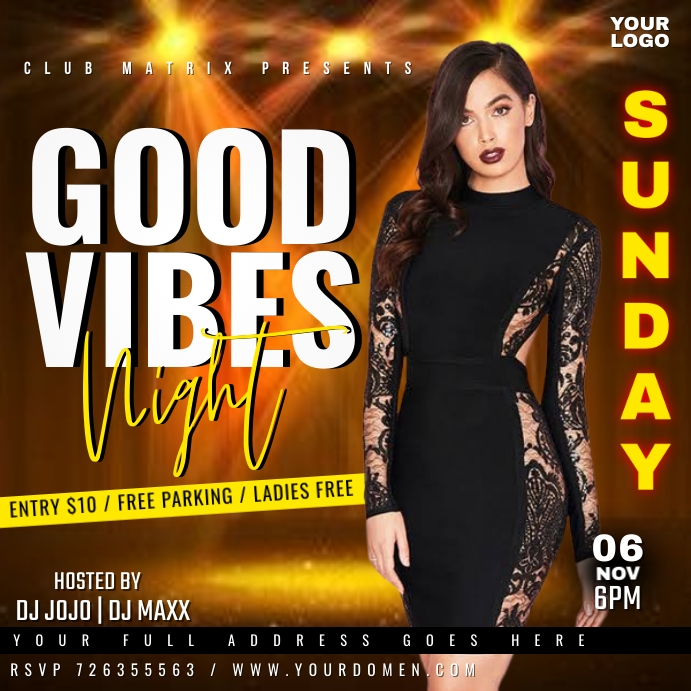 Good vibes night Template | PosterMyWall