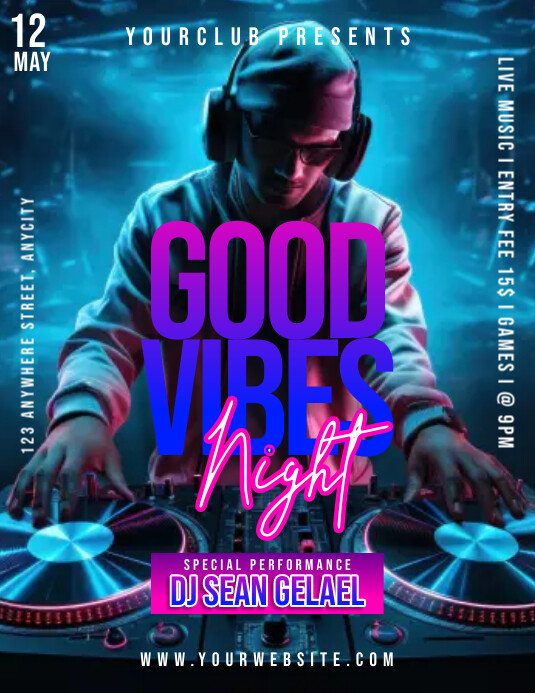 Good Vibes Night Template | PosterMyWall