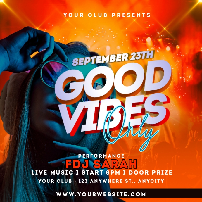 Good Vibes Only Template | PosterMyWall