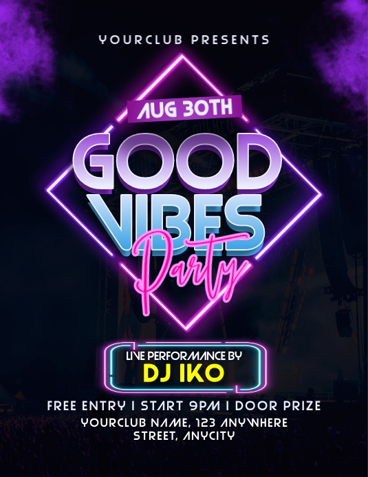 Good Vibes Only Template | PosterMyWall