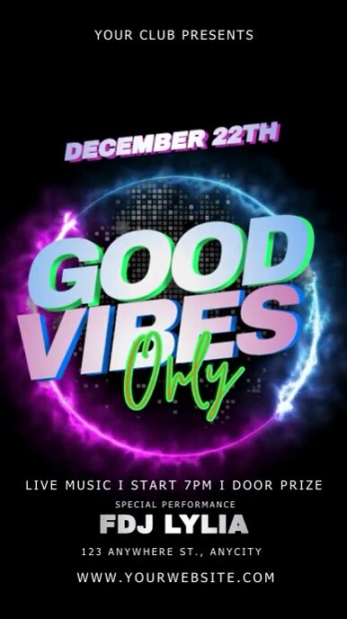 Good Vibes Only Template | PosterMyWall