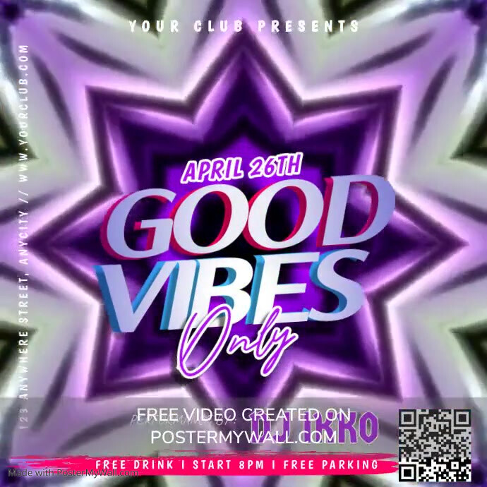 Good Vibes Only Template | PosterMyWall