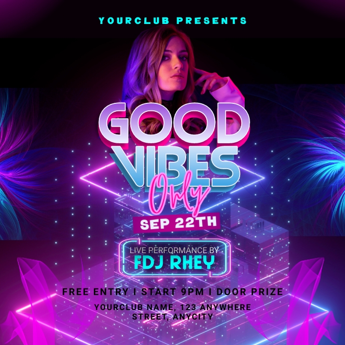 Good Vibes Only Template | PosterMyWall