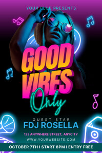 Good Vibes Only Template | PosterMyWall