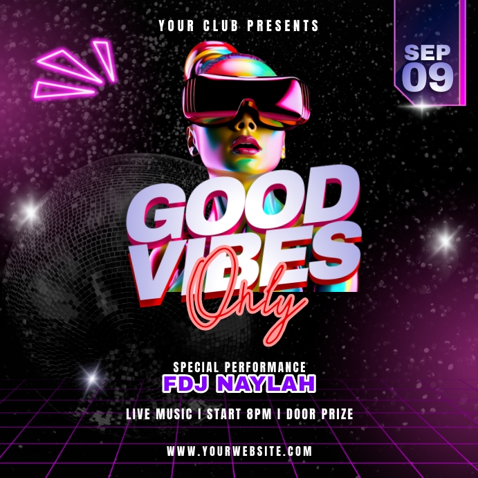 Good Vibes Only Template | PosterMyWall