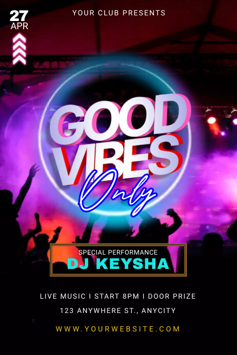 Good Vibes Only Template | PosterMyWall