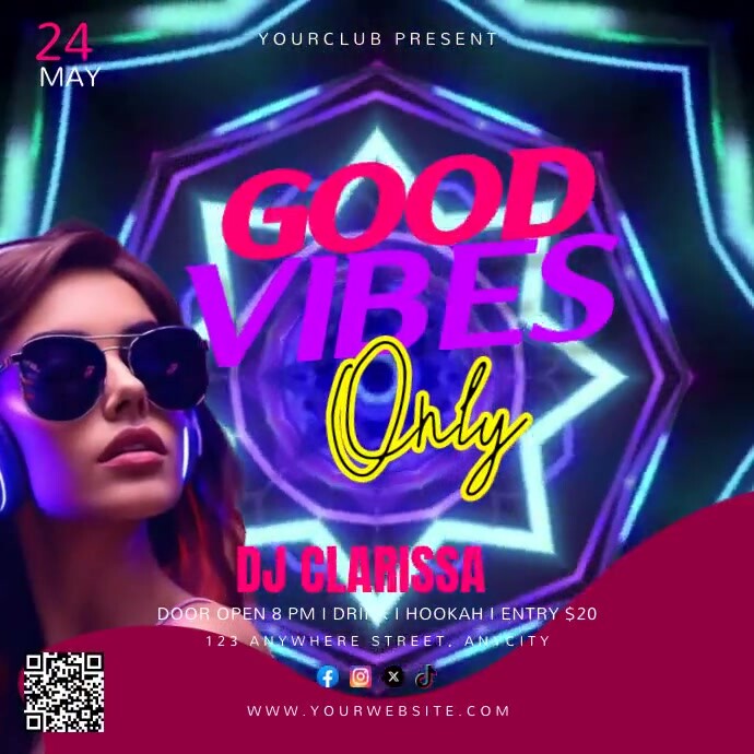Good Vibes Only Template | PosterMyWall