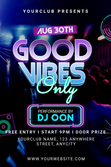 Good Vibes Only Template | PosterMyWall