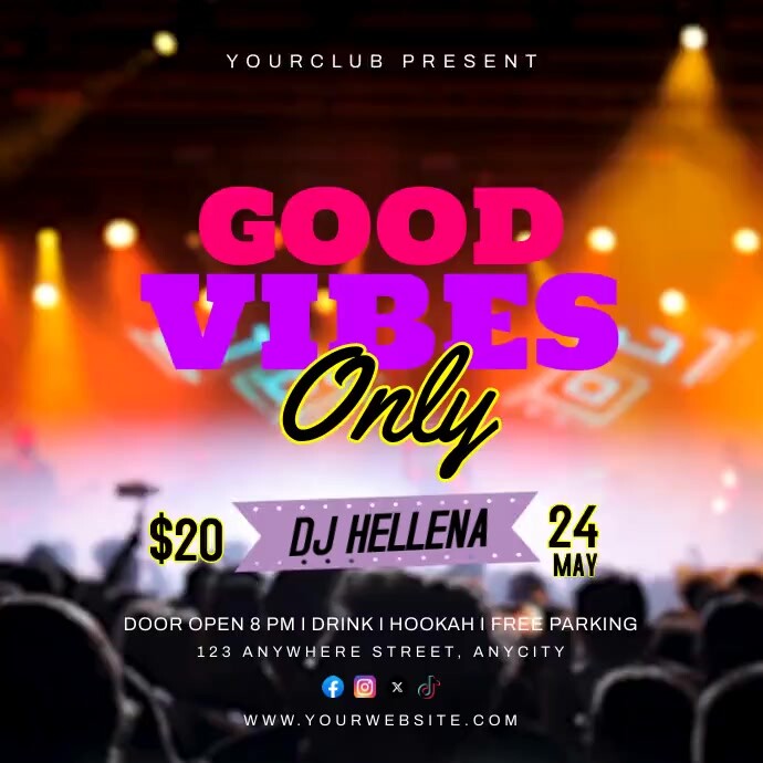 Good Vibes Only Template | PosterMyWall