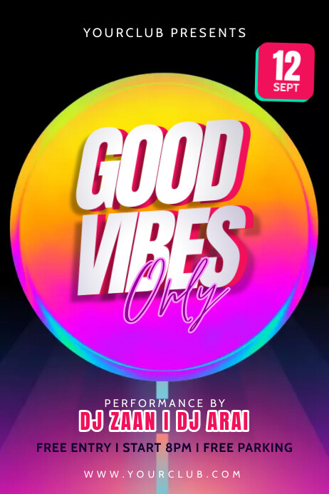 Good Vibes Only Template | PosterMyWall