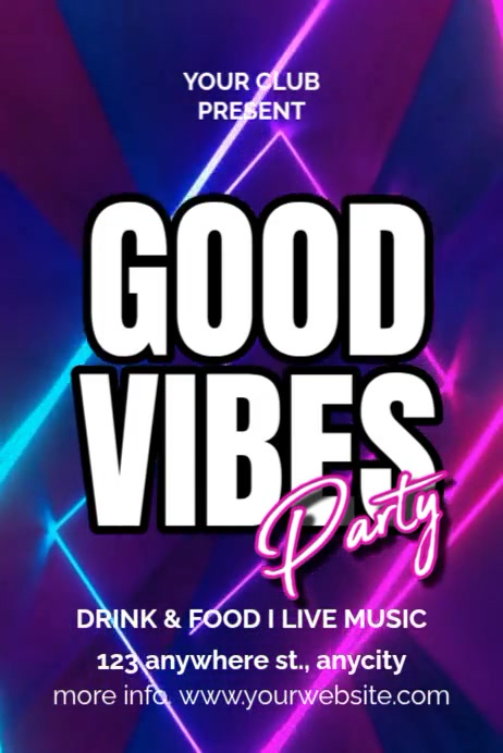 good vibes party Template | PosterMyWall