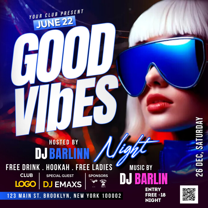 Good Vibes Party Template | PosterMyWall