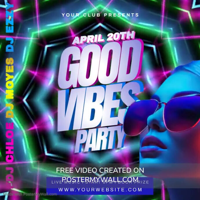 Copy of Good Vibes Party | PosterMyWall