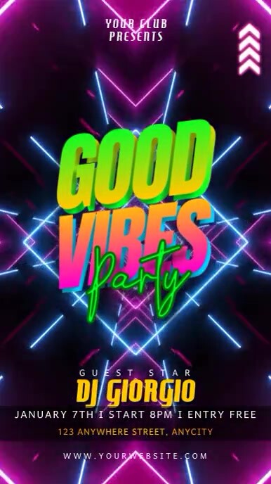 Good Vibes Party Template | PosterMyWall