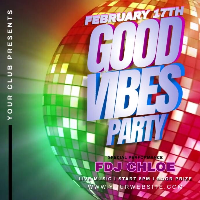 Good Vibes Party Template | PosterMyWall