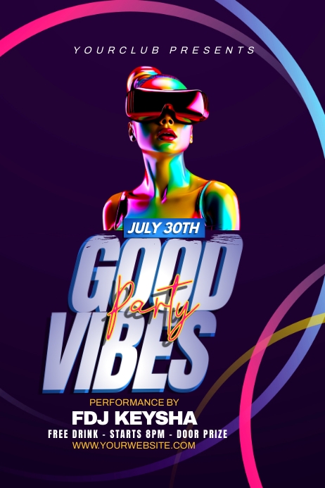 Good Vibes Party Template Postermywall