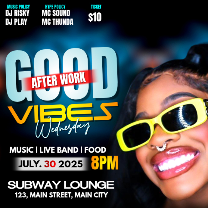 good vibes party Template | PosterMyWall