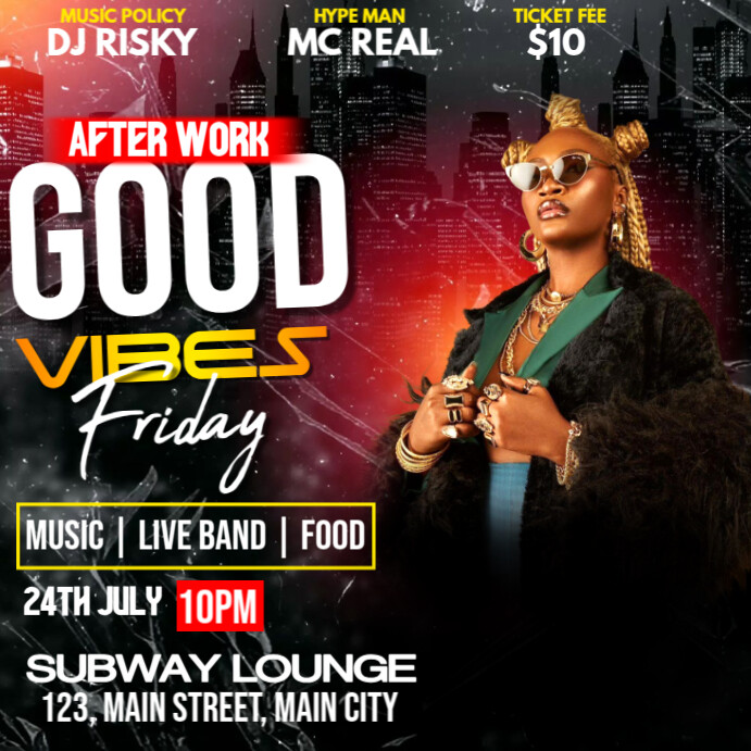Good vibes party Template | PosterMyWall