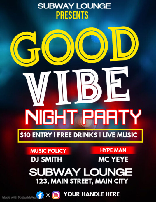 Copy of good vibes party | PosterMyWall